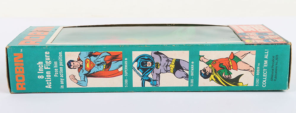 Vintage Mego DC Robin 8 inch Action figure 1976 in original Green box,