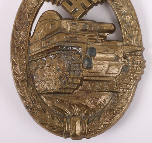 WW2 German Army / Waffen-SS Panzer Assault Badge in Bronze