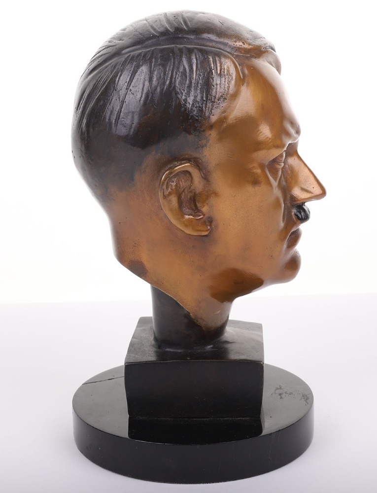 Adolf Hitler Bronze Table Bust