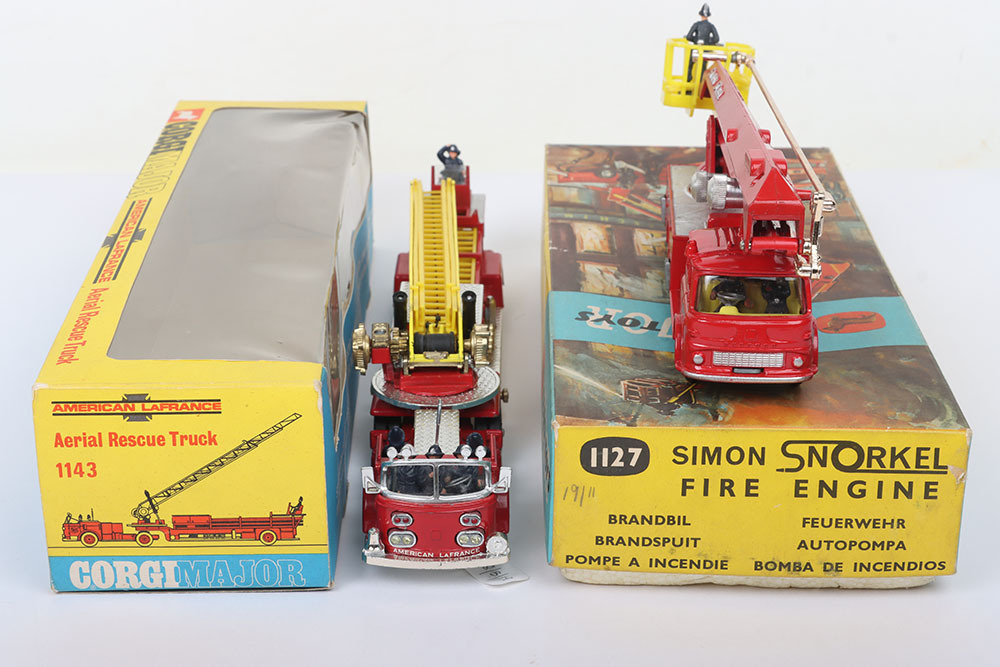 Two Corgi Major Toys Fire Engines