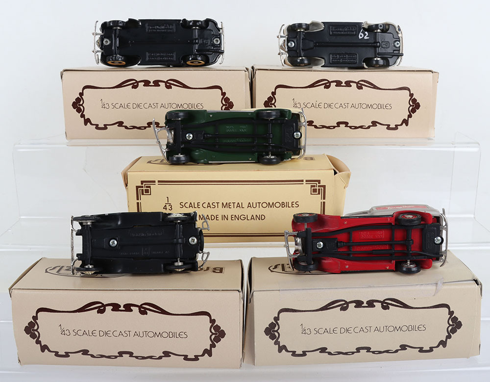 Five Brooklin Scale cast metal Automobiles 1/43 scale