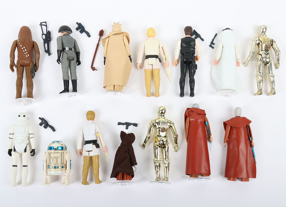 Fourteen Vintage Star Wars First Twelve loose action figures Kenner.