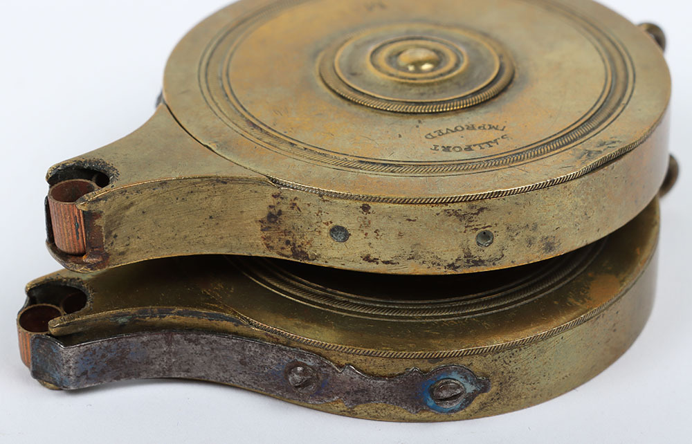 Scarce pair of brass percussion cap dispensers