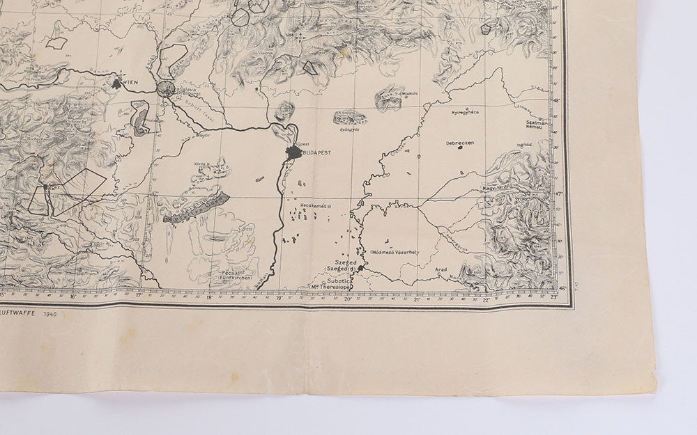 WW2 German Luftwaffe Navigation Chart