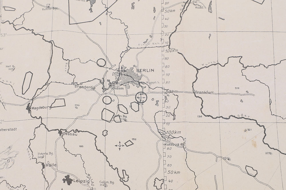 WW2 German Luftwaffe Navigation Chart