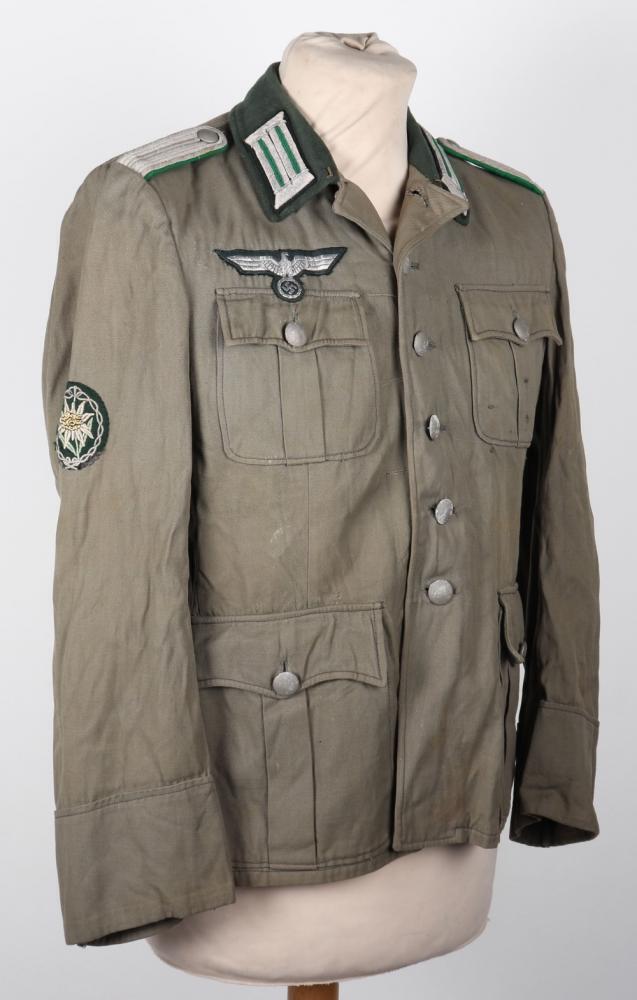 WW2 German Mountain Troops (Gebirgsjager) Officers Combat Tunic