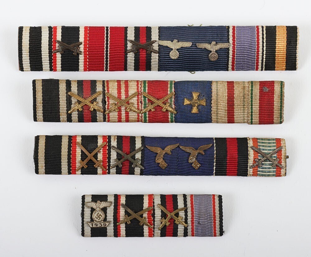 4x WW2 German Tunic Ribbon Bars
