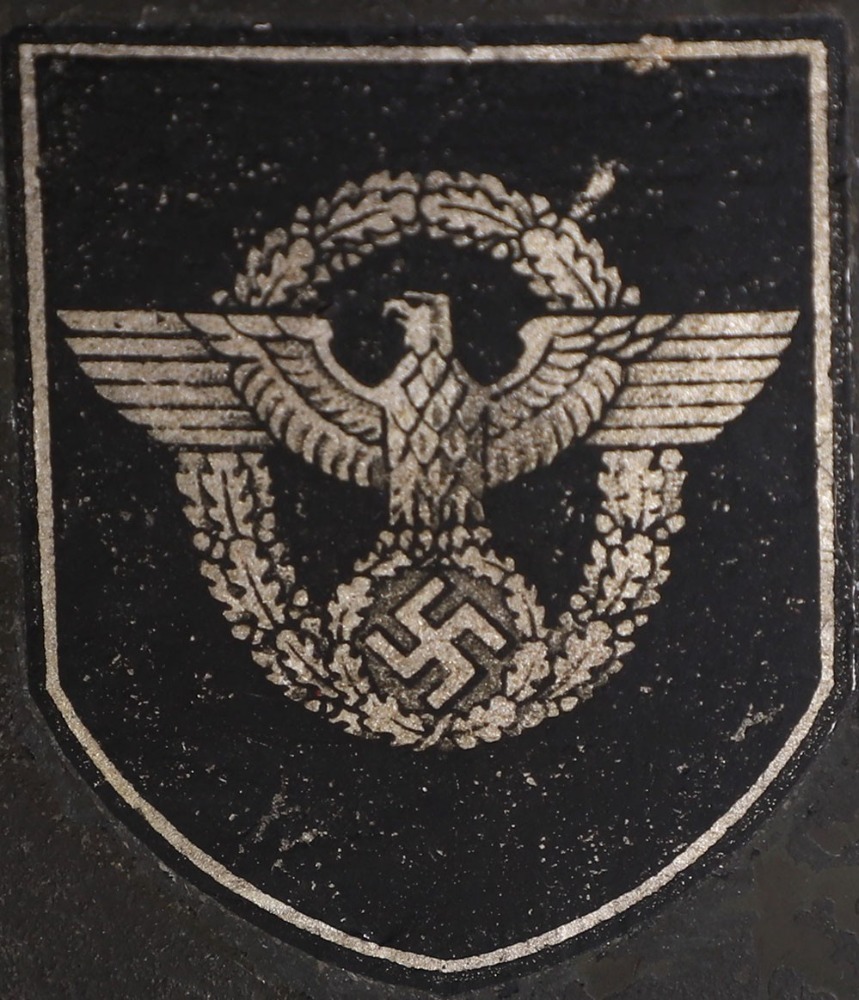 WW2 German Double Decal Police Combat Helmet