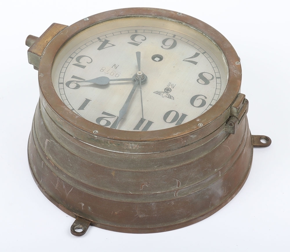 WW2 German Kriegsmarine Ships Bulkhead Clock