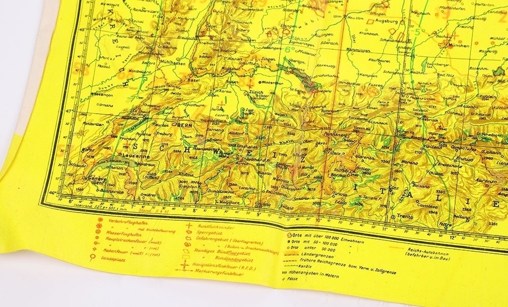 WW2 German Luftwaffe Observers Navigation Map