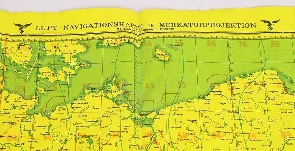 WW2 German Luftwaffe Observers Navigation Map