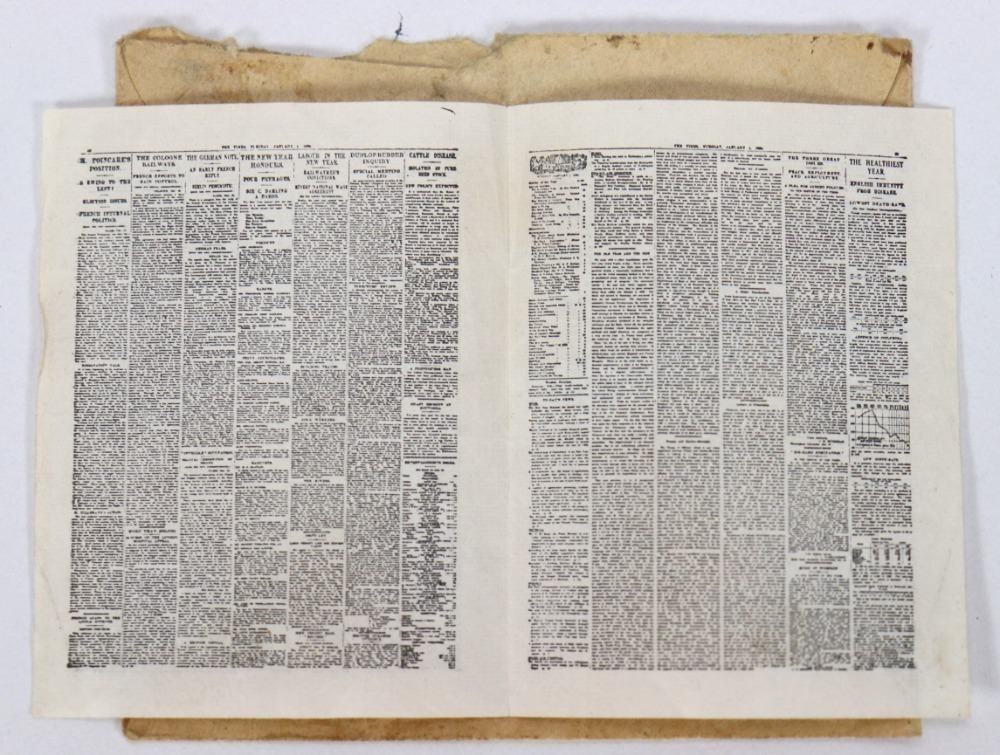 A rare copy of The Times for Queen Mary's Dolls House in original ...