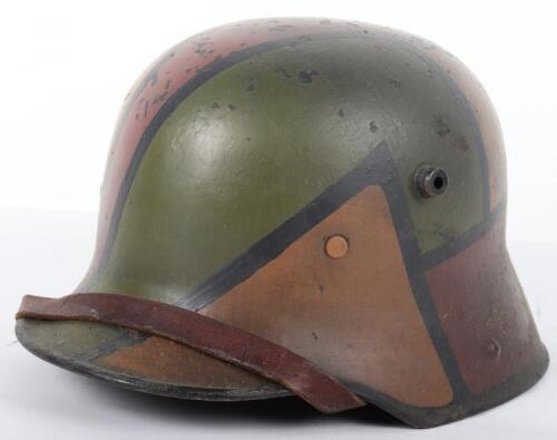 German M-16 Steel Helmet with Brow Plate (Stirnpanzer)