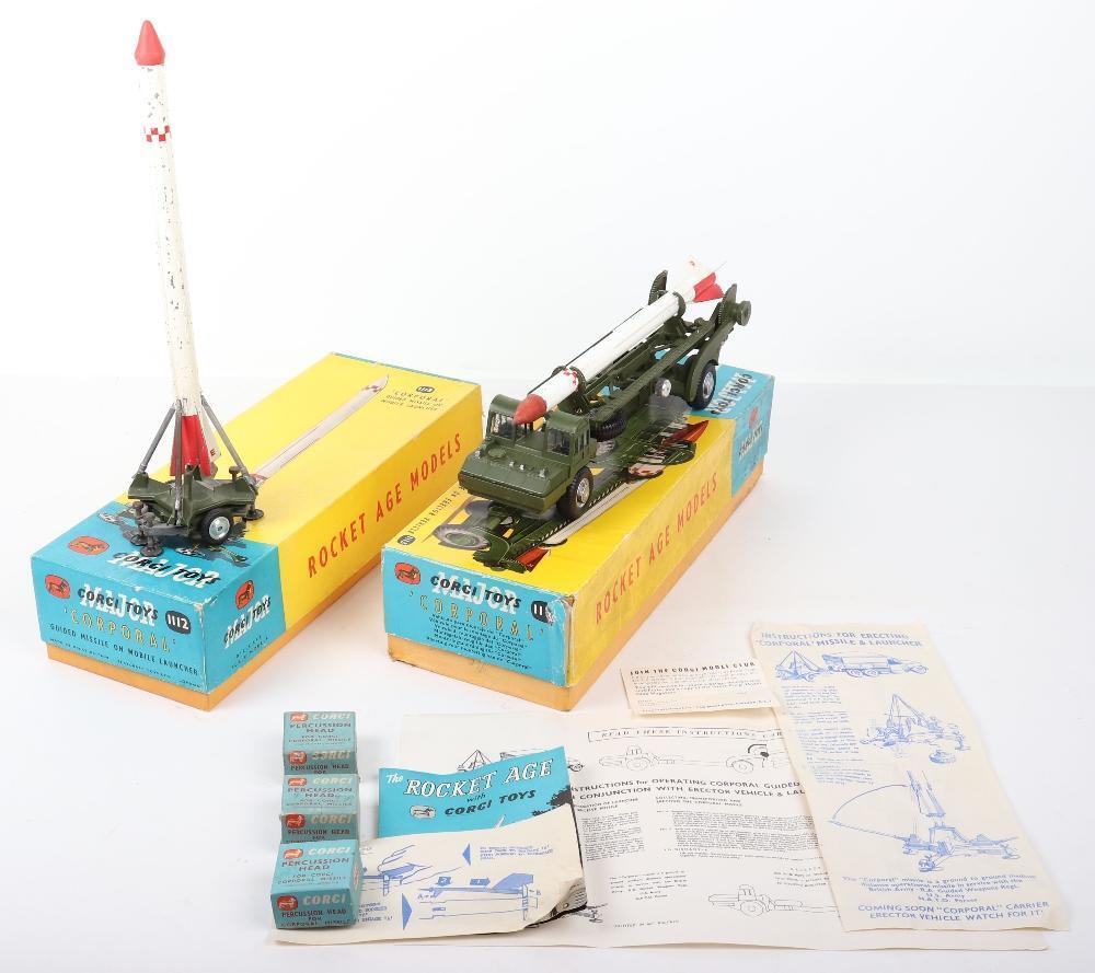 Boxed Corgi Toys 1113 Corporal Guided missile on Erector vehicle