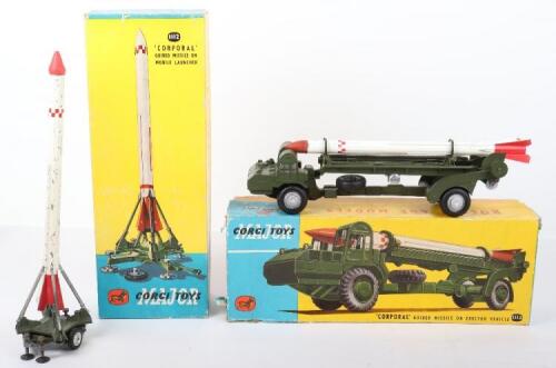 Boxed Corgi Toys 1113 Corporal Guided missile on Erector vehicle
