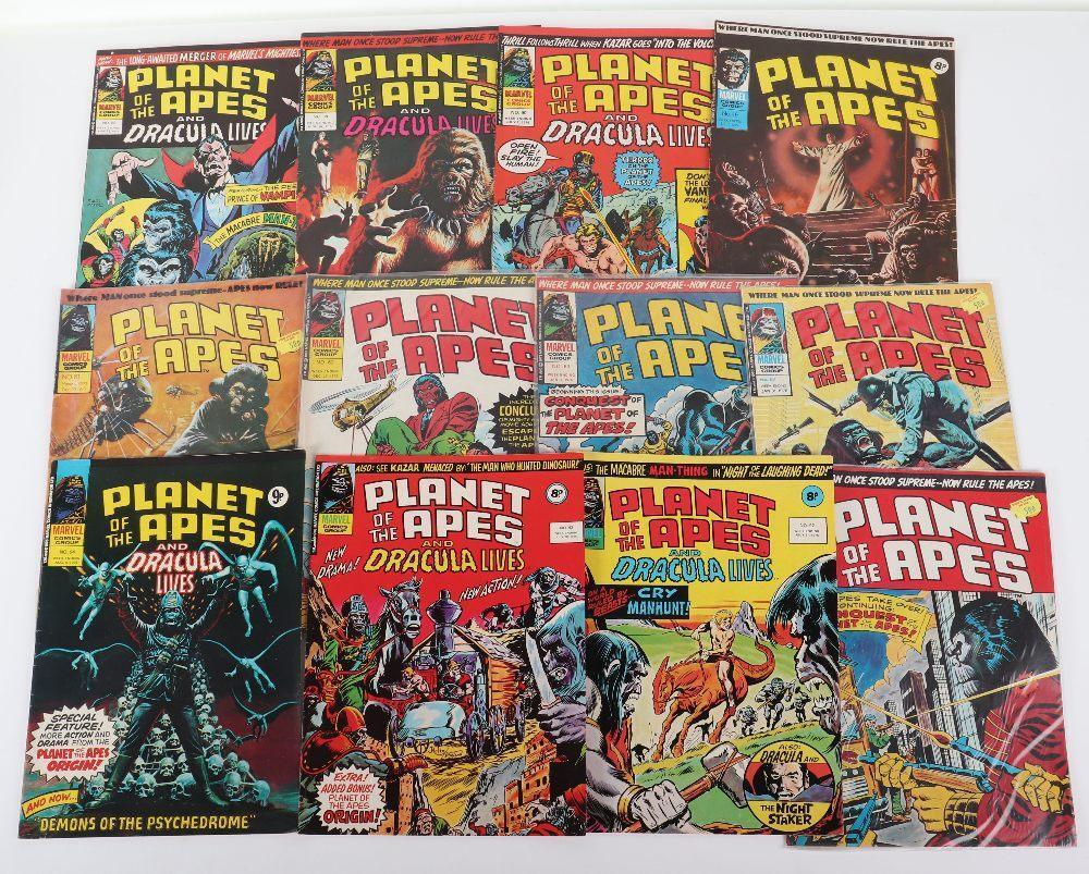 Vintage Marvel Comics group Planet of the Apes / Dracula lives Comics