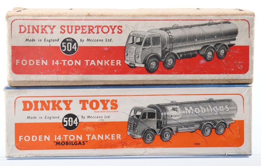 Two Original Empty Dinky Toys Foden Tanker Boxes,