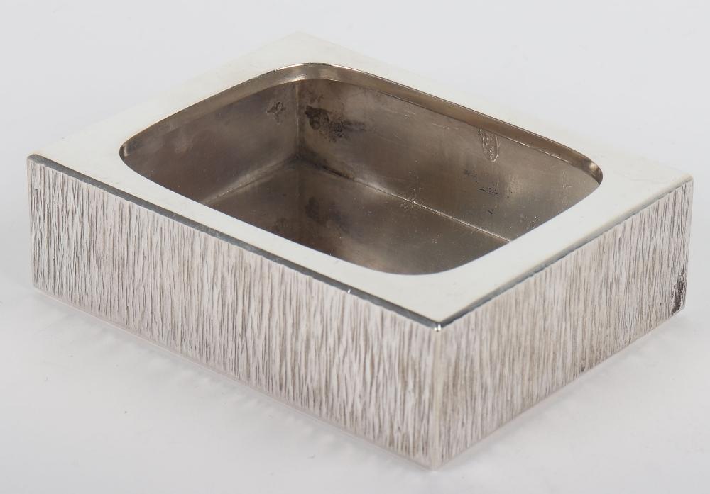 A Gerald Benney silver ashtray, London 1972