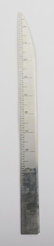 An early 20th century silver rule, Drew & Sons, London 1919