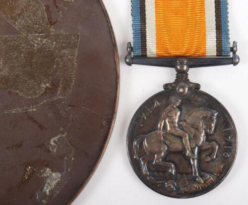 Great War Casualty British War Medal and Bronze Memorial Plaque 17th ...