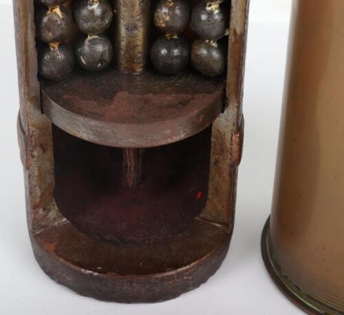 Inert WW1 French 75mm Shrapnel Cut Away Sectioned Shell