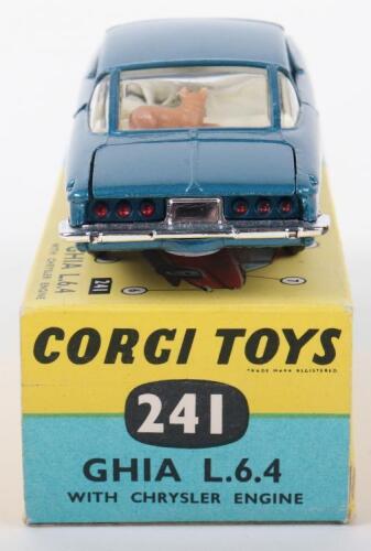 Corgi Toys 241 Chrysler Ghia L.6.4 Scarce kingfisher blue body