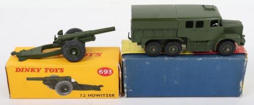 Dinky Toys 689 Medium Artillery Tractor & 693 7.2 Howitzer