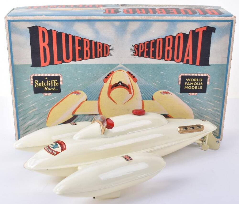 Sutcliffe boxed Bluebird II Speedboat, circa 1958
