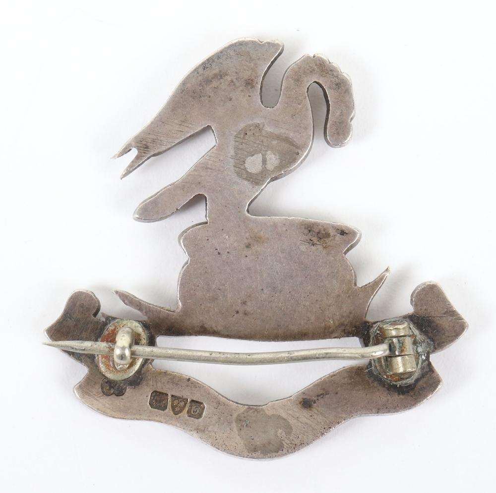 Rare Chester 1914 Hallmarked Silver Liverpool Pals Cap Badge