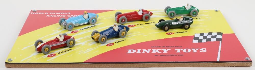 A Reproduction Dinky Toys World Famous Racing Cars Counter Shop Display