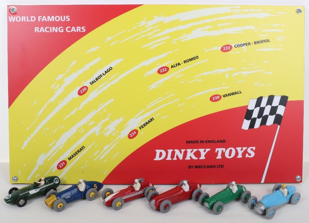 A Reproduction Dinky Toys World Famous Racing Cars Counter Shop Display