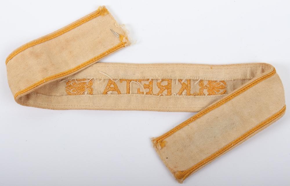WW2 German Luftwaffe Kreta Campaign Cuff Title