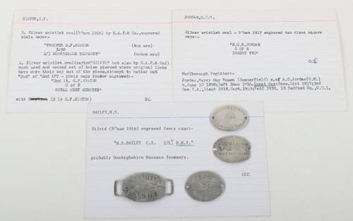 WW1 Identity Discs of Yeomanry Regiments Interest
