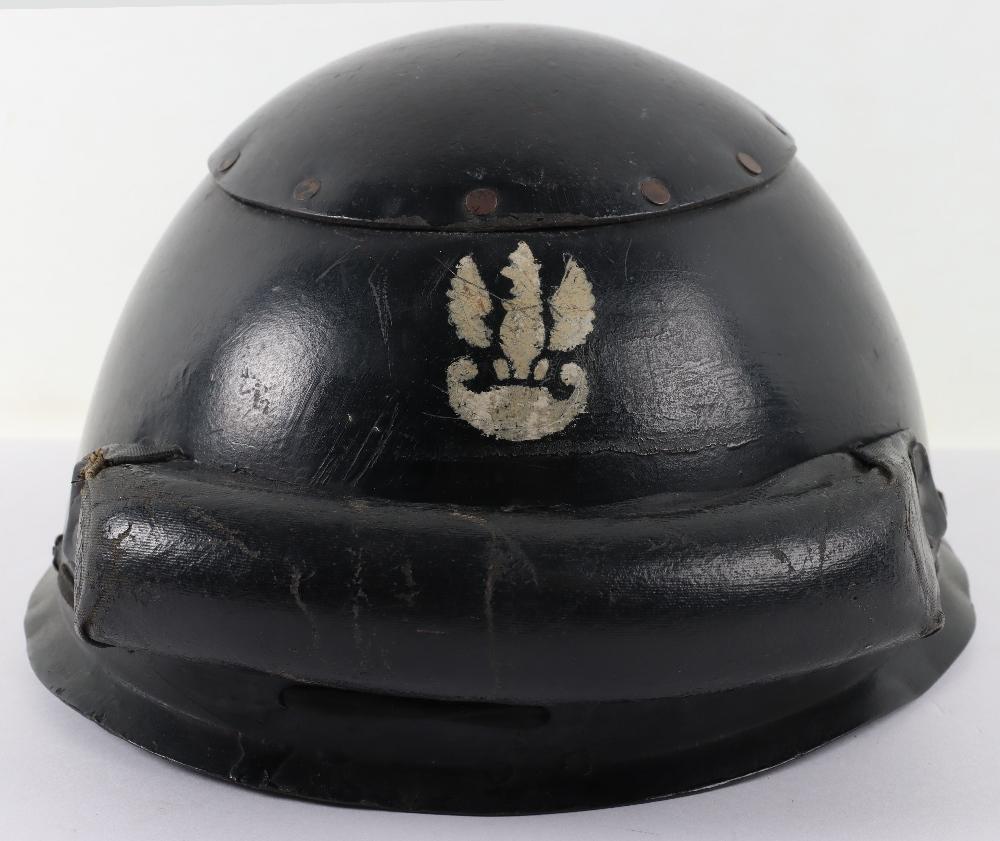 Scarce WW2 British Tank Crew Helmet Worn by a Member of the Polish ...