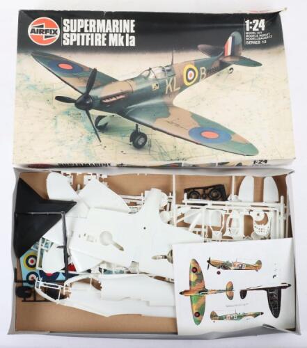 Four Airfix 1:24 scale aircraft model kits
