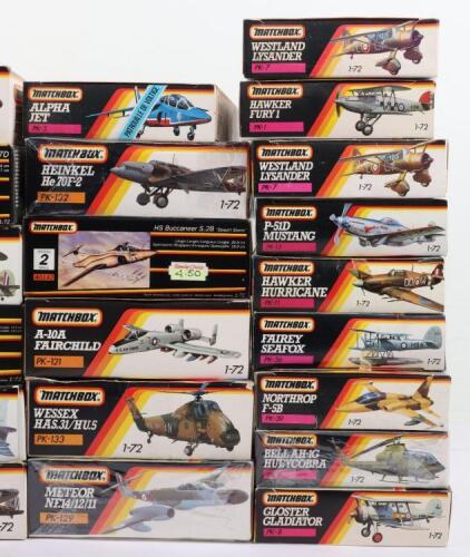Thirty Matchbox 1:72 scale aircraft model kits,