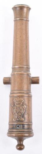 A small model of a ship’s cannon