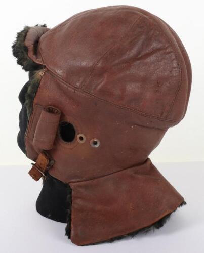 Early 20th Century Leather Flight Helmet in RFC Mk1 Style